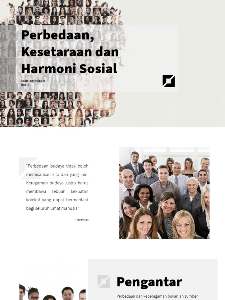 Perbedaan, Kesetaraan Dan Harmoni Sosial | PDF | Sains & Matematika ...