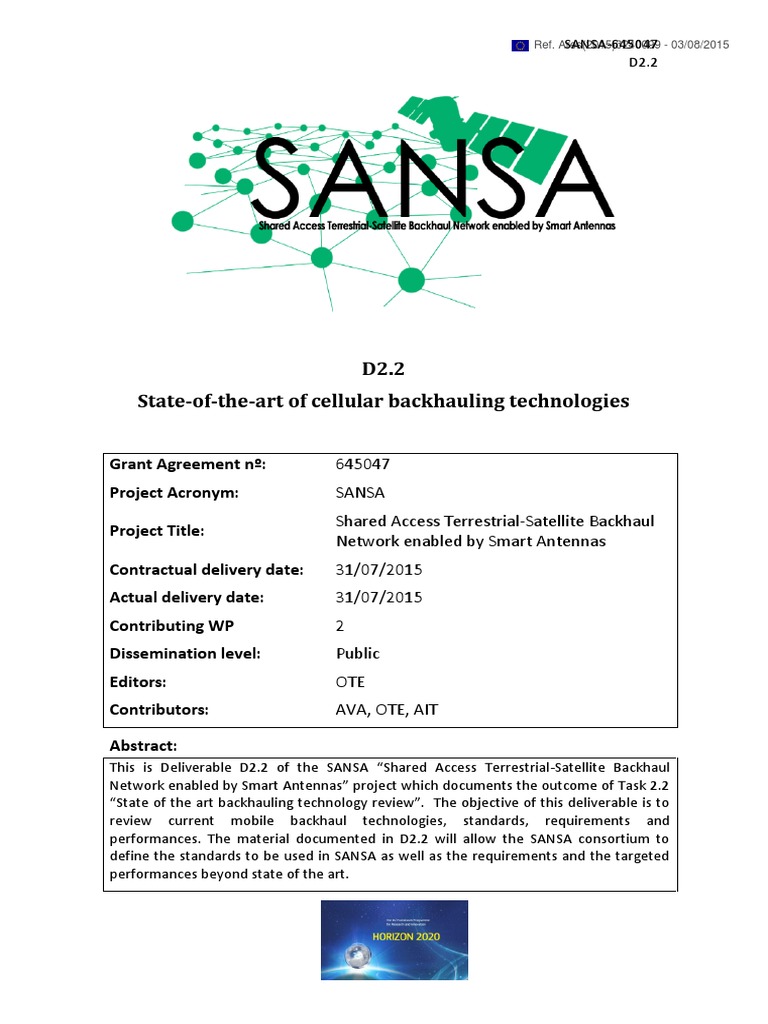 Sansa | PDF | Mobile Broadband | Network Topology
