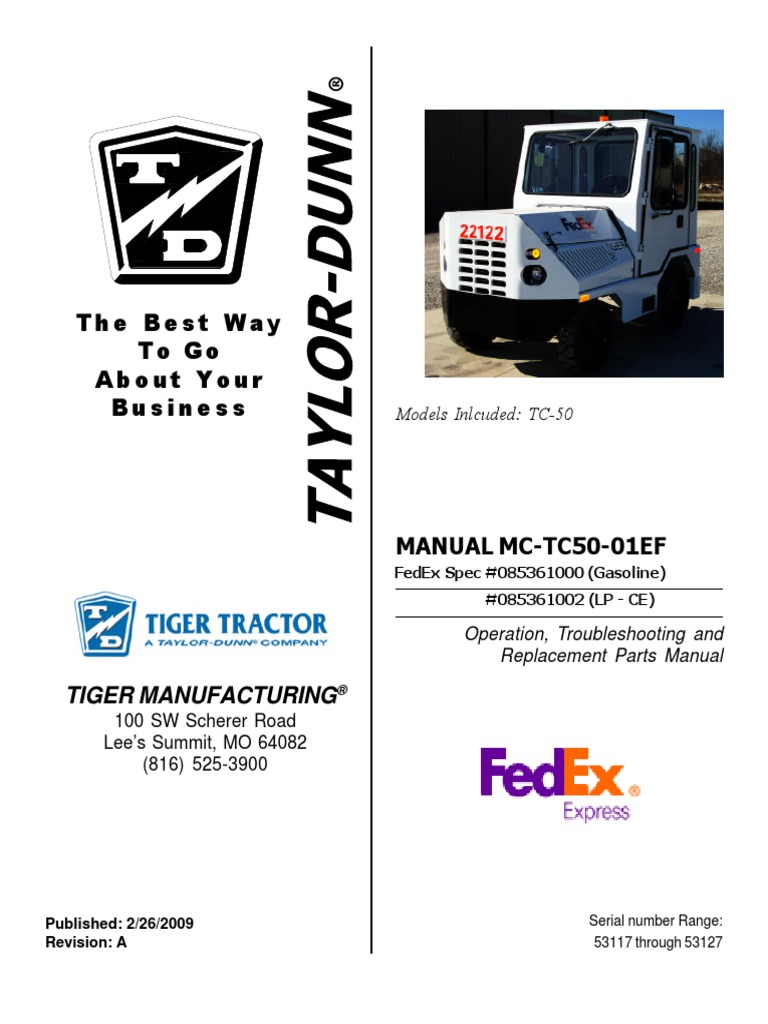 Tiger Tractor TC-50 PDF | PDF | Steering | Axle