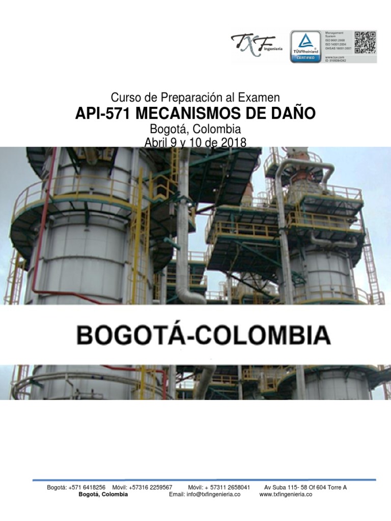 Curso Preparacion API 571 | PDF | Bogotá | Science