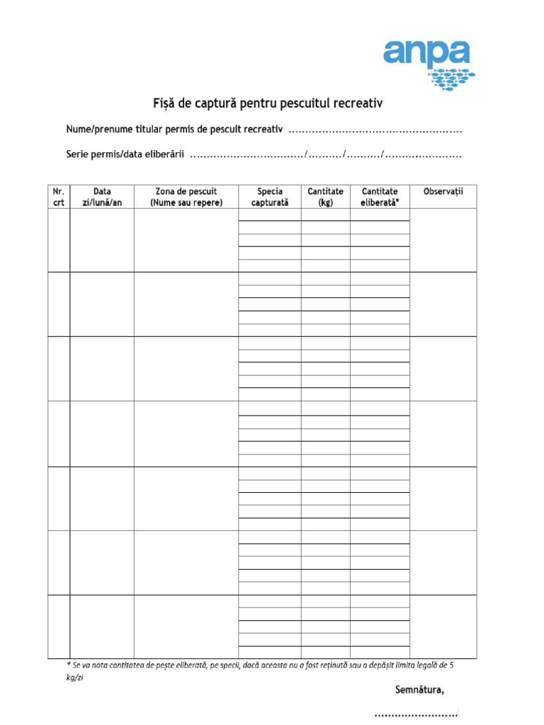 Fisa Captura ANPA | PDF