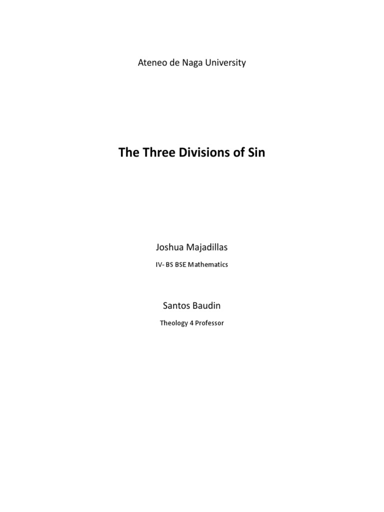 Theology Research Paper | PDF | Seven Deadly Sins | Christianity