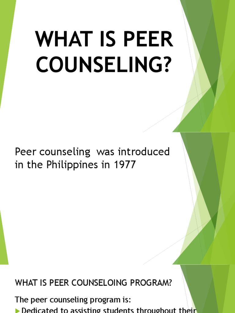 What Is Peer Counseling | PDF