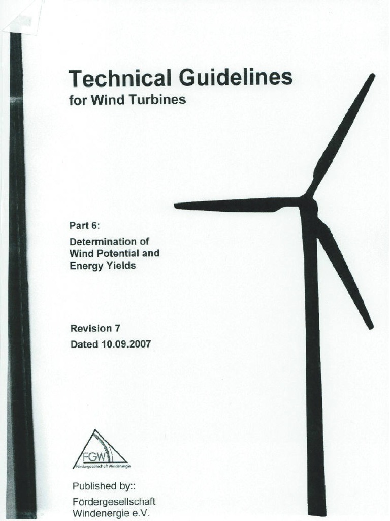 Technical Guidelines For Wind Turbines | PDF