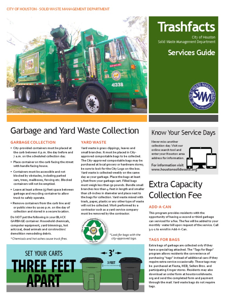 Trashfacts: Garbage and Yard Waste Collection | PDF | Municipal Solid ...