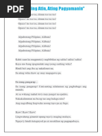 Panata Sa Bagong Pilipinas | PDF