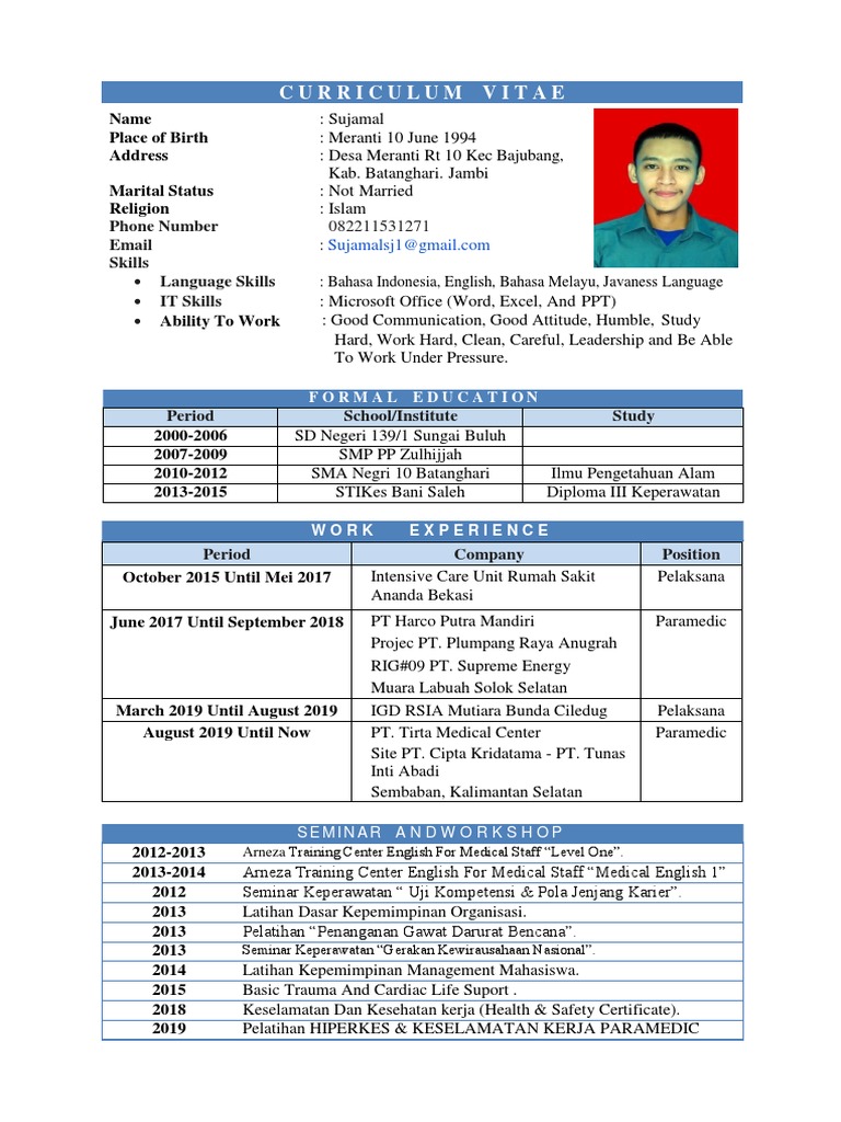 Curriculum Vitae & Certificate | Download Free PDF | Emergency Medical ...
