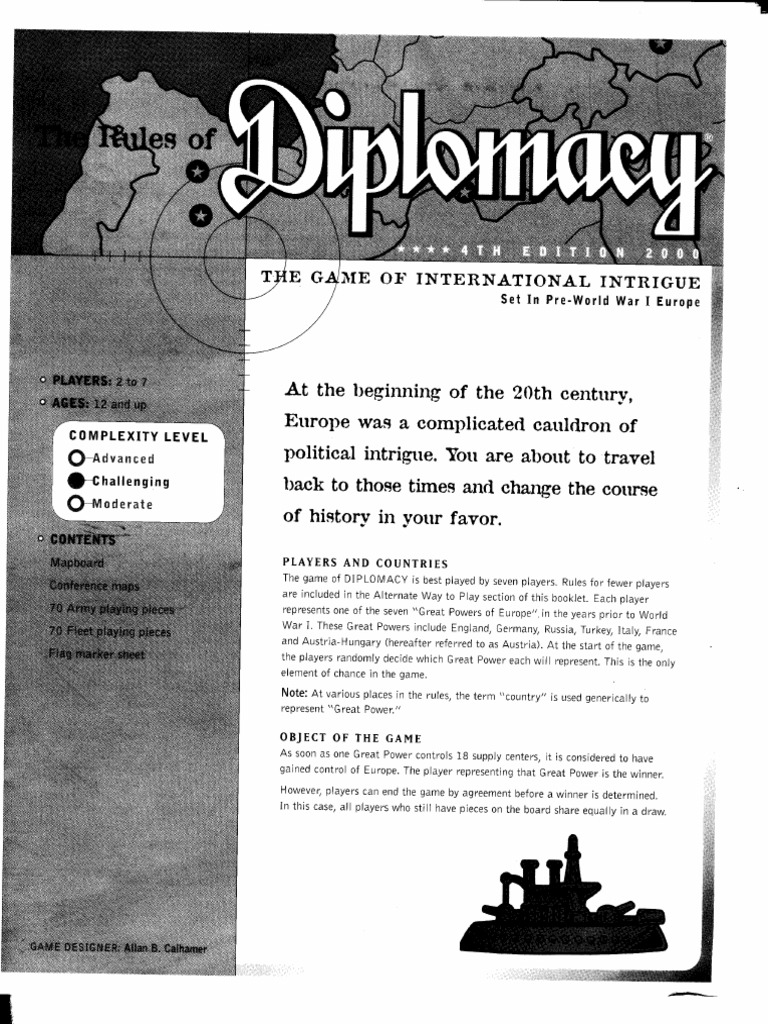 Diplomacy Rules | PDF