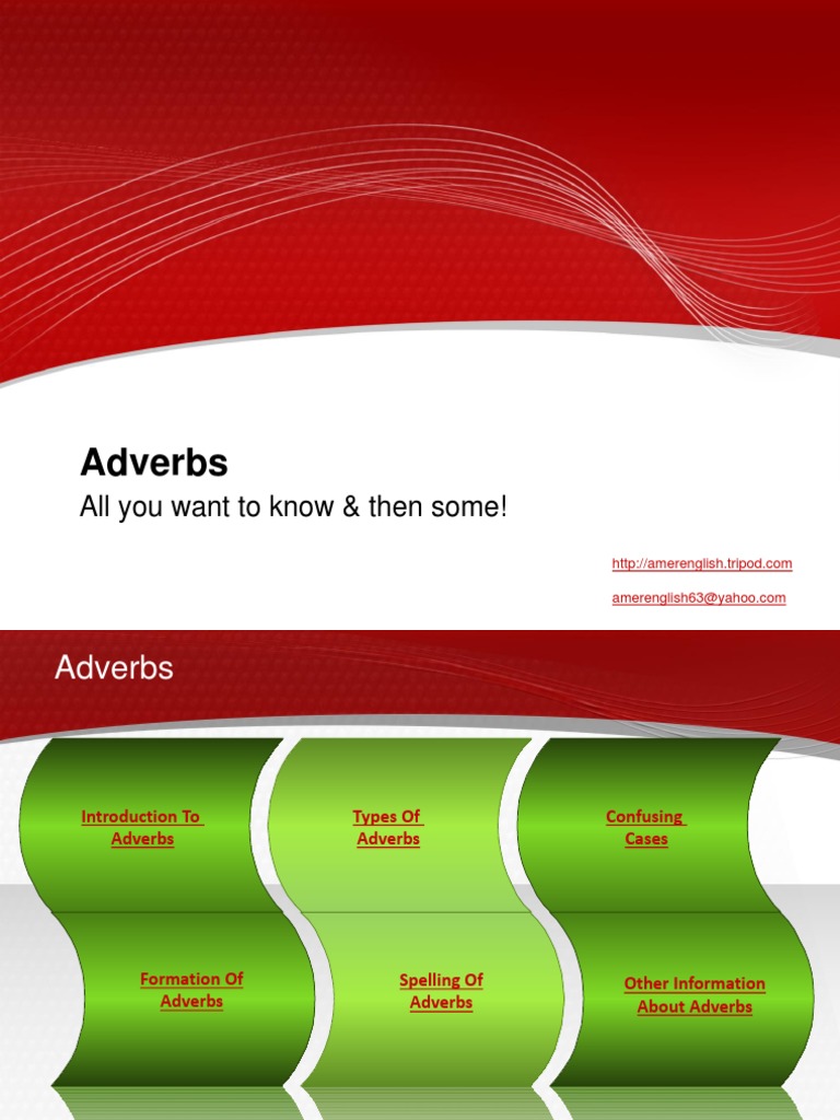 Adverbs: All You Want To Know & Then Some! | PDF | Adverb | Verb