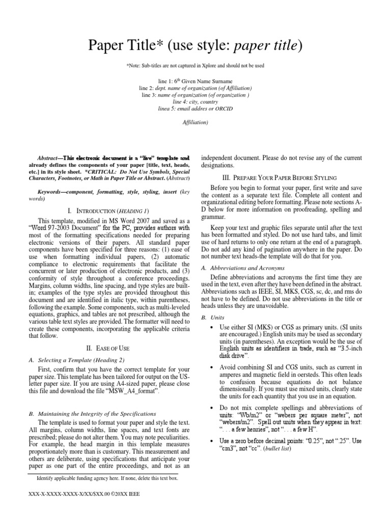Paper Title (Use Style: Paper Title) : Line 4: City, Country Linea 5 ...