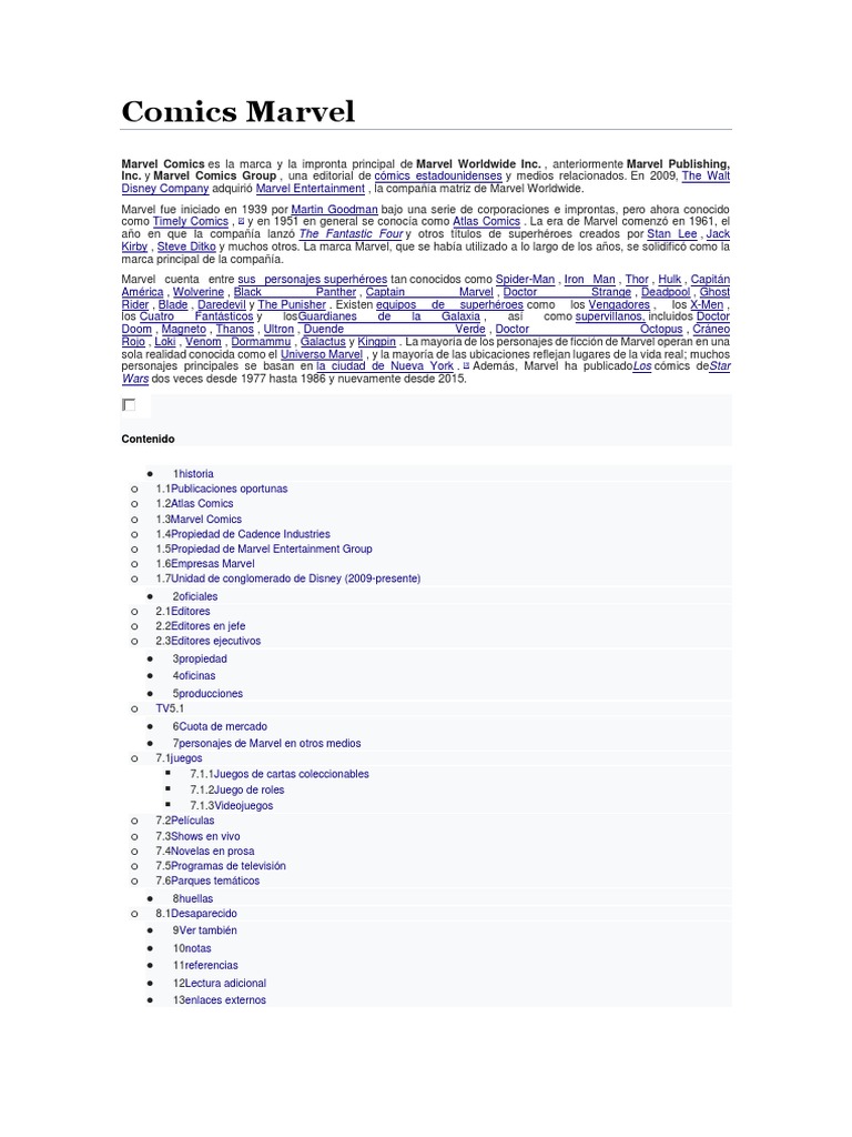 Comics Marvel | PDF | Comics Marvel | Superhéroes