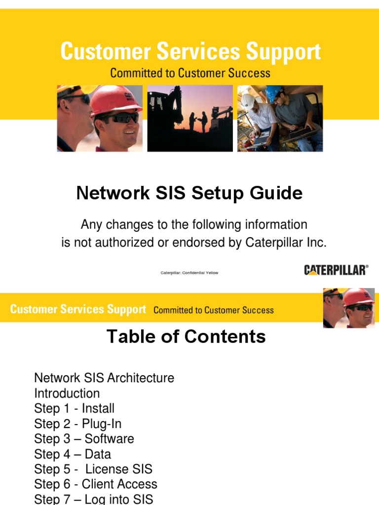 Network SIS Setup Guide: Any Changes To The Following Information Is ...