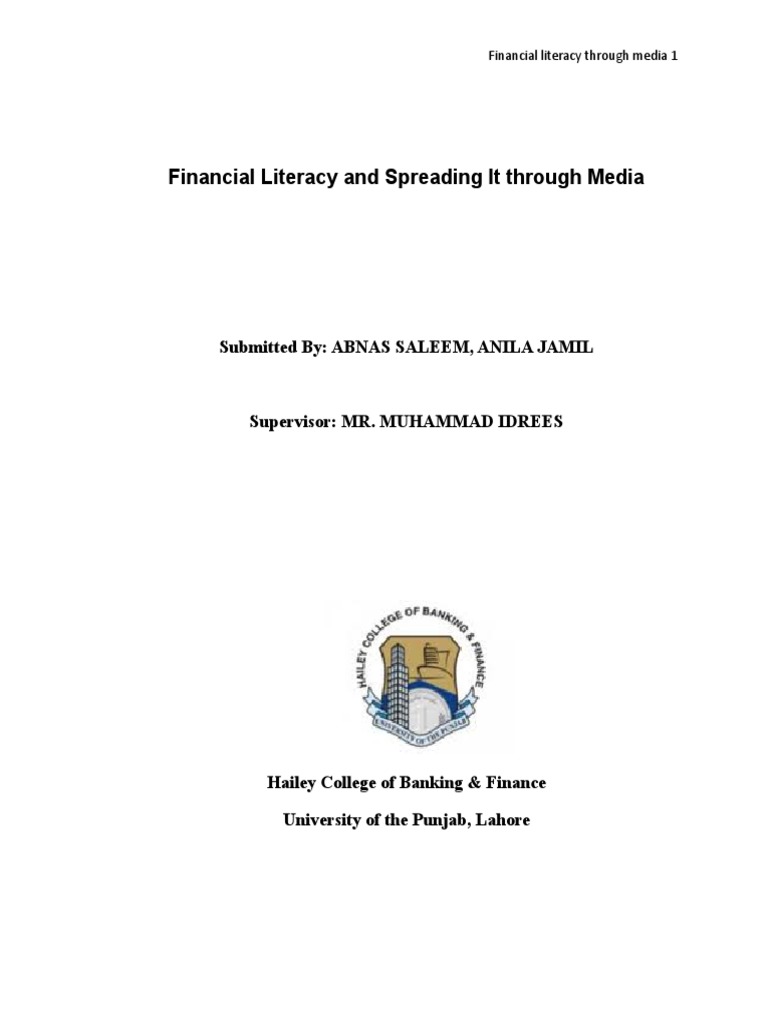 Promoting Financial Literacy through the Power of Media | PDF ...