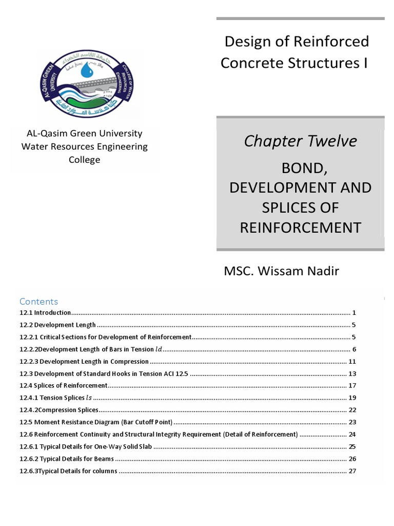 Bond and Development Length | PDF | Bending | Beam (Structure)