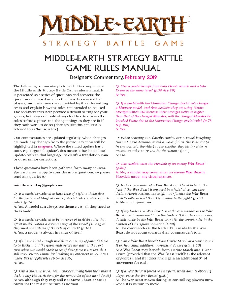 MESBG Designers Rules Manual 1 | PDF | Military | Violence