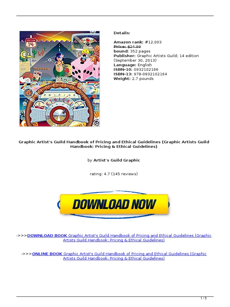 (September 30, 2013) : DOWNLOAD BOOK Graphic Artist's Guild Handbook of ...