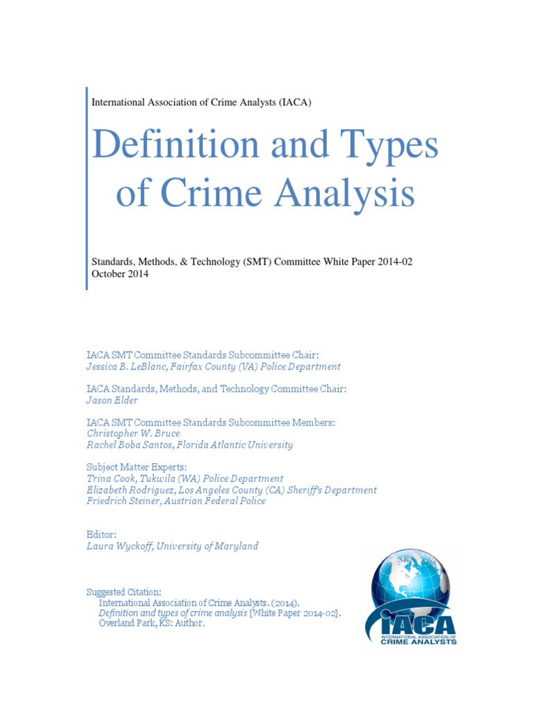 Defining Crime Analysis Types and Methods | PDF | Intelligence Analysis ...