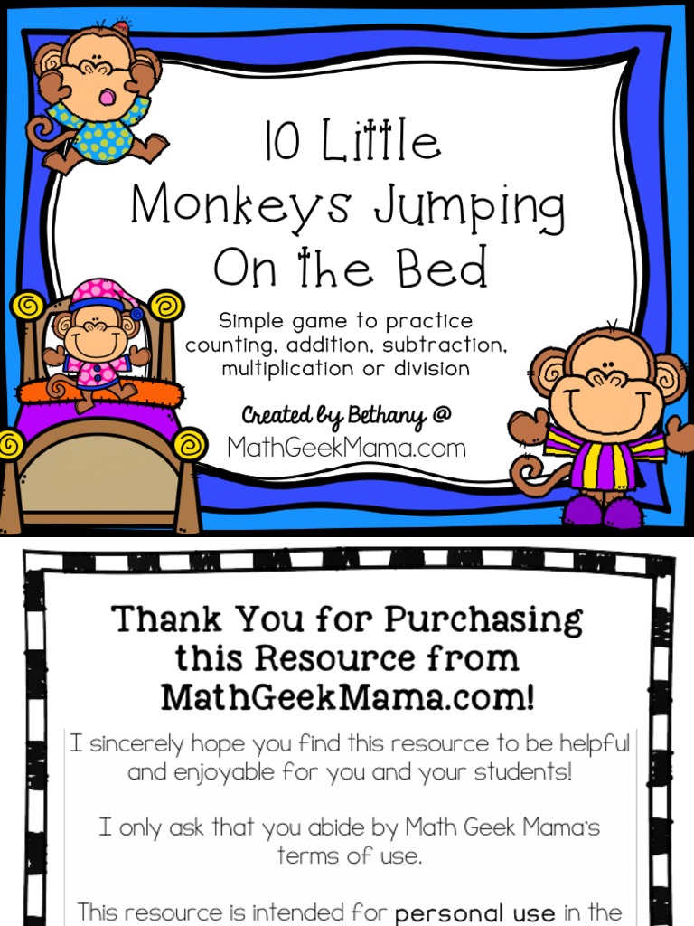 10 Little Monkeys Game | PDF | Leisure