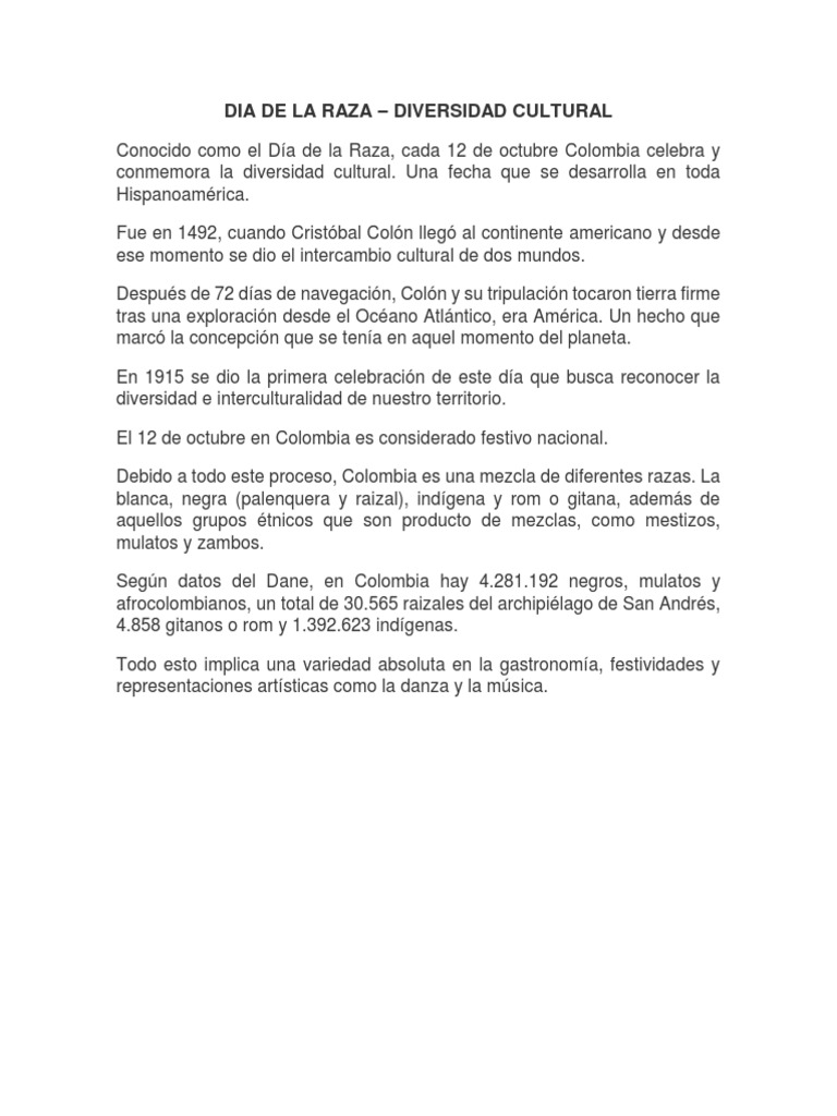 Poemas para el Día de la Raza | PDF | Cristobal colon | Colombia