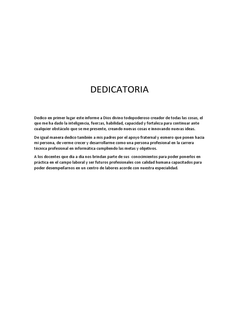 DEDICATORIA | PDF | Negocios | Relaciones personales, crianza y desarrollo personal
