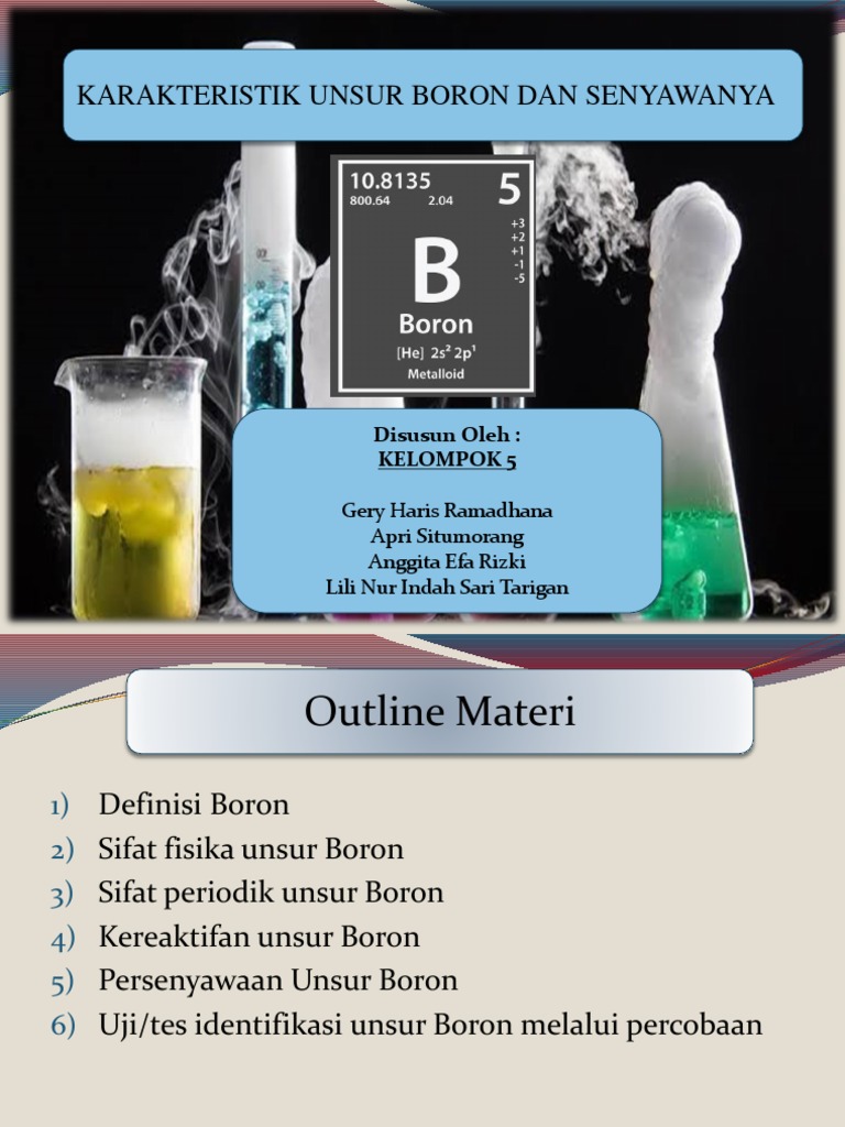 Karakteristik dan Sifat Unsur Boron | PDF