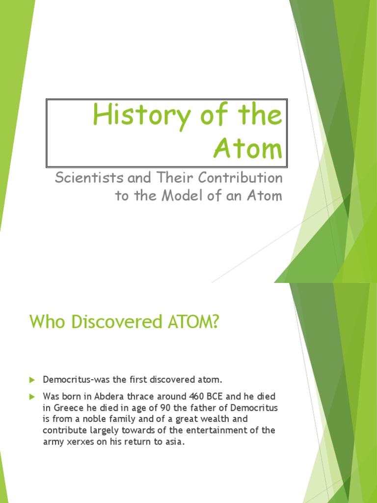 History of The Atom - With Timeline | PDF | Electron | Atoms