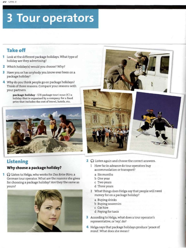 English For Tourism Unit 3 | PDF | Travel Agency | Service Industries