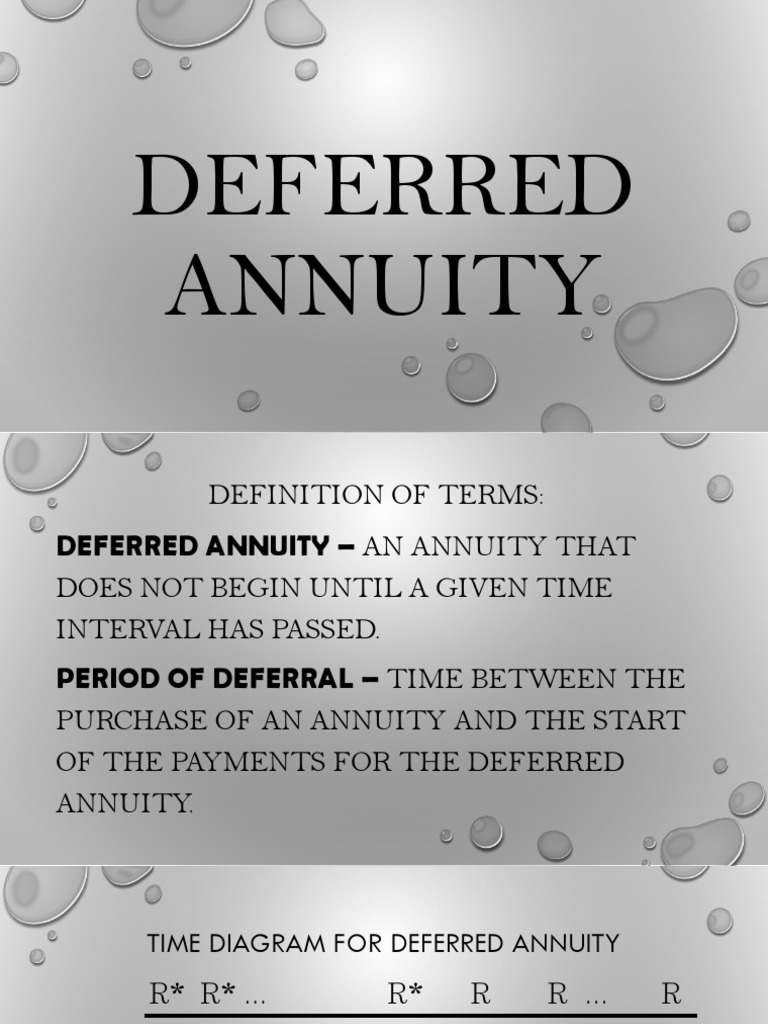 Deferred Annuity Explained | PDF