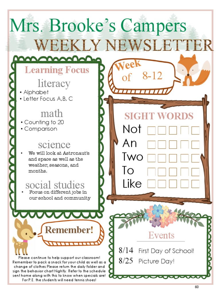 Freebie - Classroom Newsletter | PDF