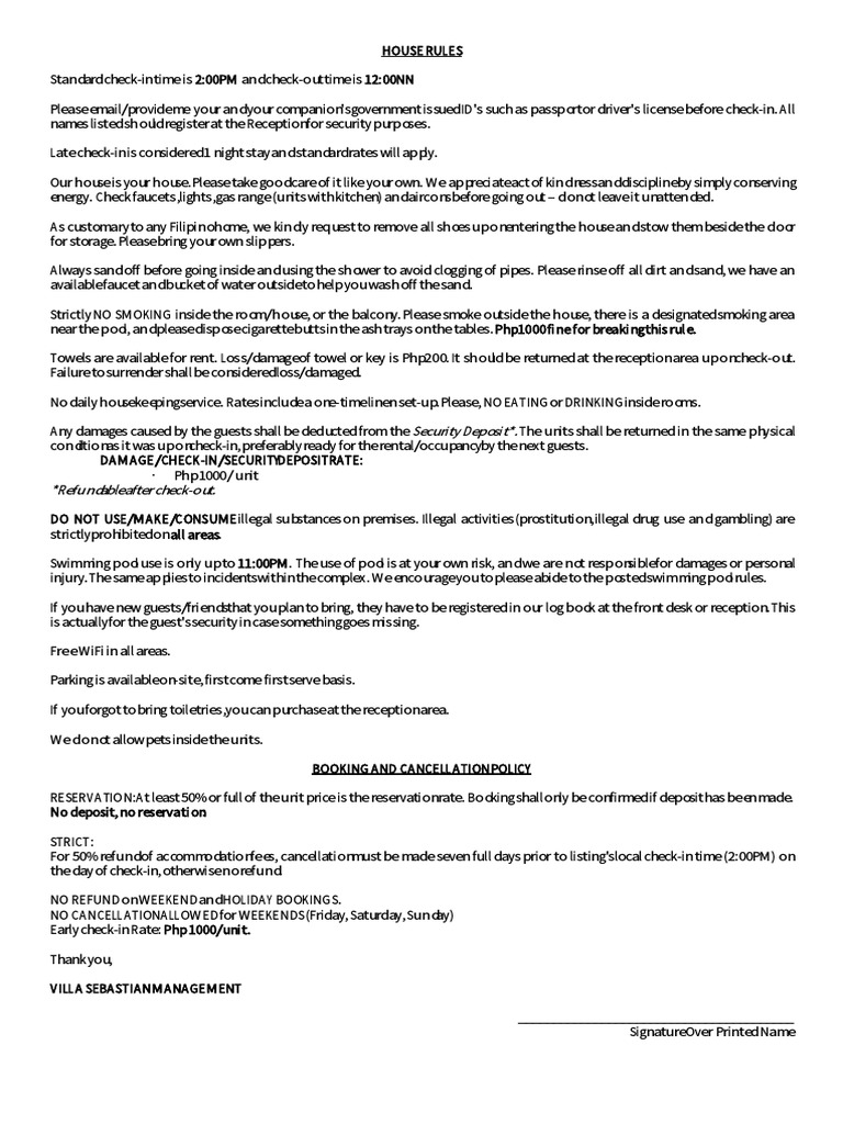 House Rules | PDF | Nature