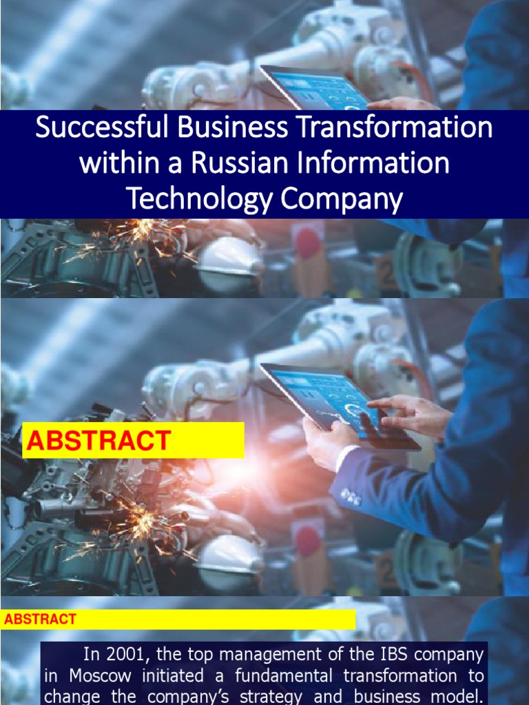 Successful Business Transformation Within A Russian Information ...