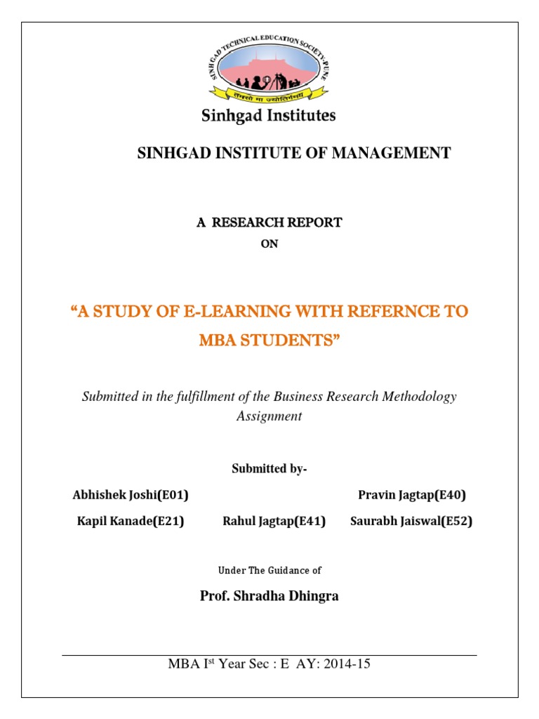 BRM Final Report | PDF | Educational Technology | Sampling (Statistics)