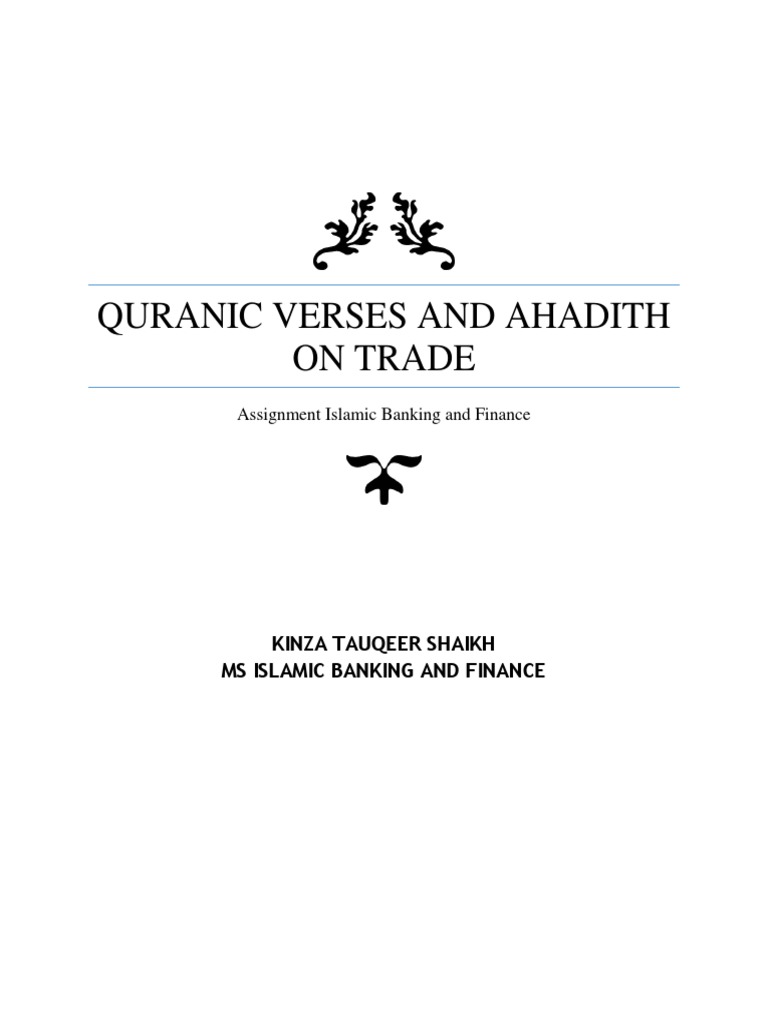 Quran and Hadith About Trade | PDF | Islamic Texts | Abrahamic Religions