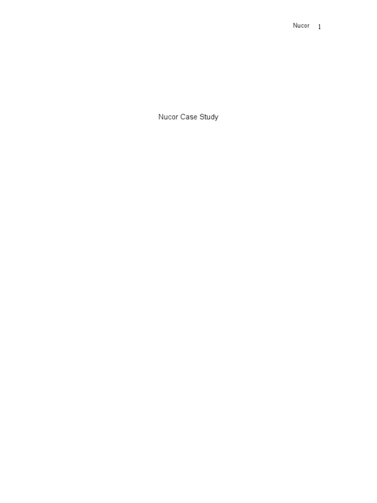 Scribd Nucor Case Study | PDF | Fuel Economy In Automobiles | Human ...