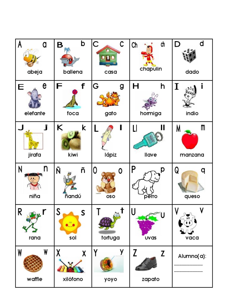 Abecedario con Números y Silabas | PDF