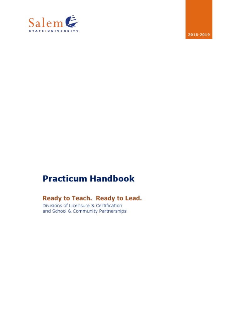 Practicum Handbook 2019.vfinal | PDF | Teachers | Inclusion (Education)