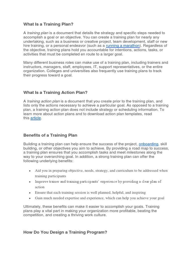 Understanding Training Plans and Benefits | PDF | Goal | Employee Retention
