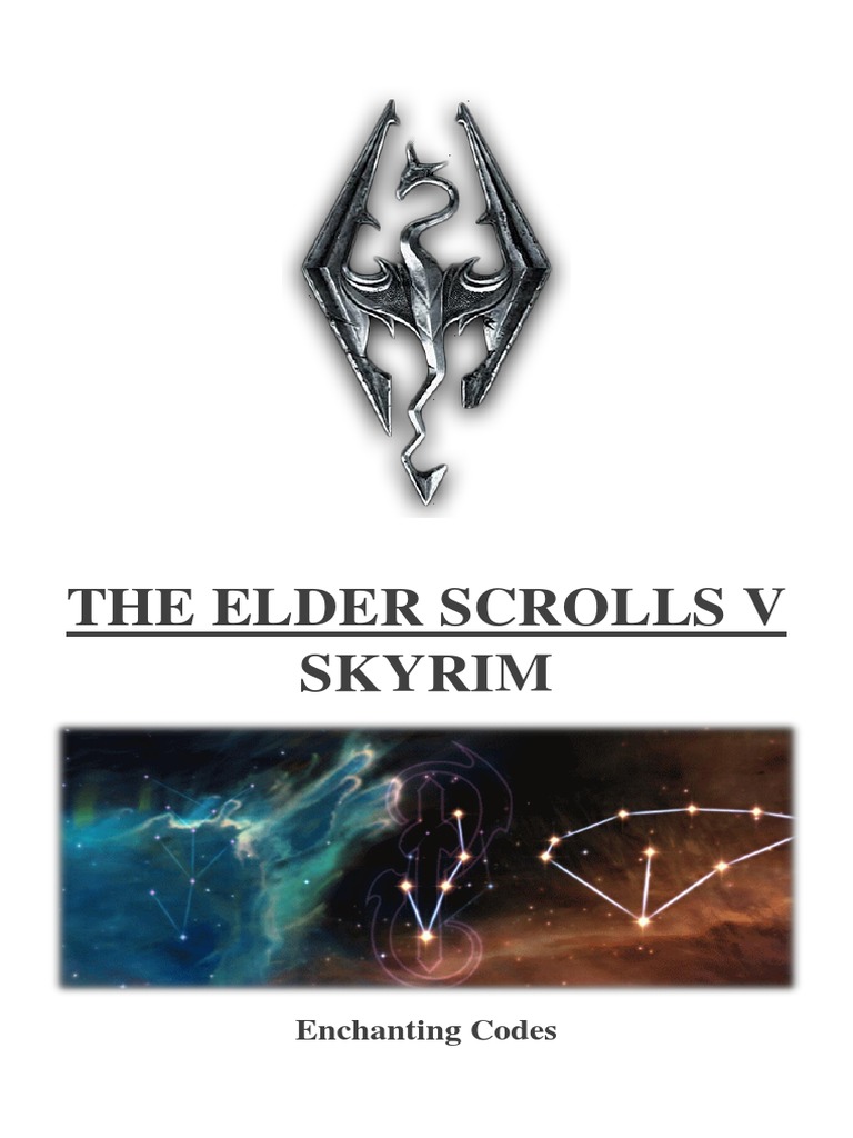 Skyrim Enchantment Codes | PDF | Leisure