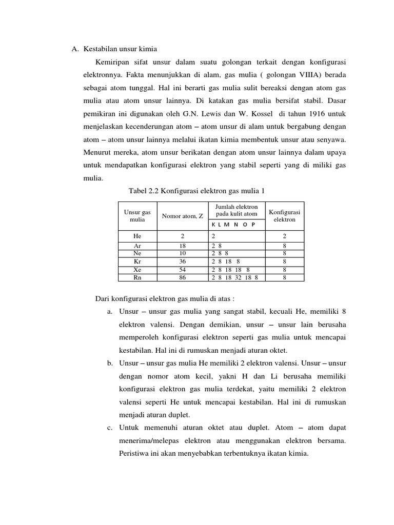 Materi Kestabilan Unsur | PDF