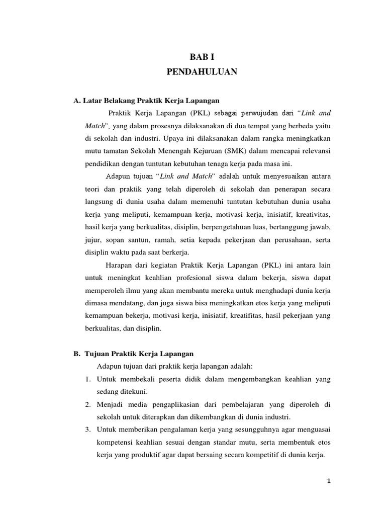 Contoh Isi Laporan PI | PDF