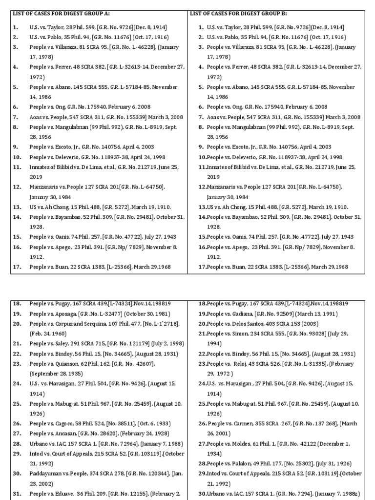 Case Numbering | PDF