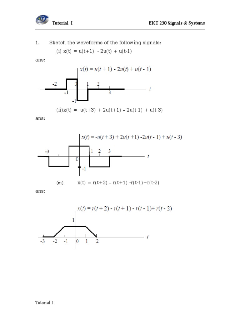 Tutorial 1 Answer 1 Pdf Systems Theory Cybernetics