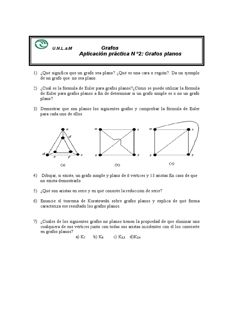 Grafos Planos y No Planos: Teoremas y Ejemplos | PDF