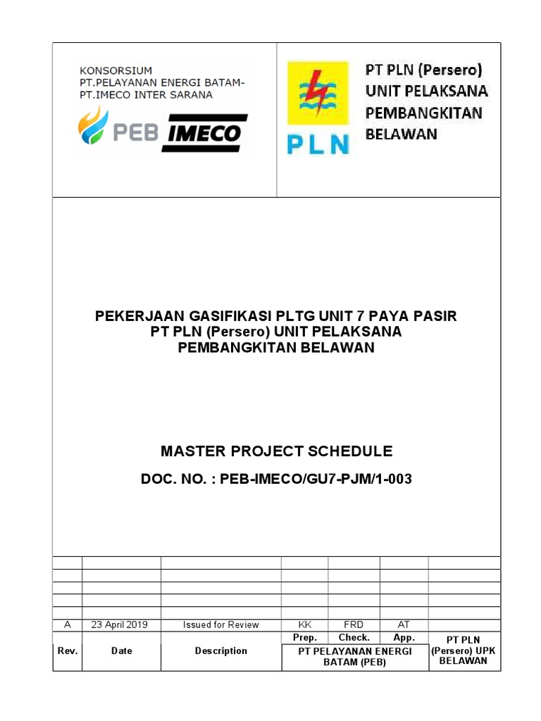 Peb Imecogu7 Pjm1 003 - R.A - Master Project Schedule | PDF | Business