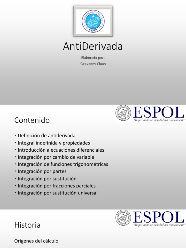 AntiDerivadas e Integrales | PDF | Ecuaciones | Cálculo