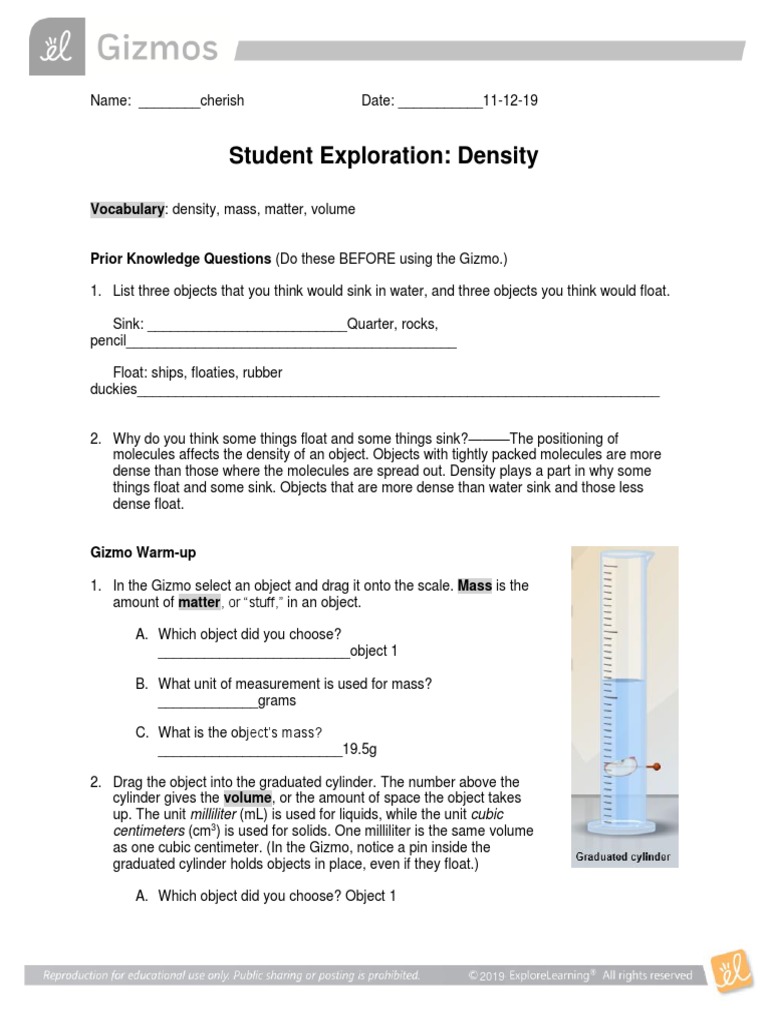 Density Gizmo | PDF | Buoyancy | Density