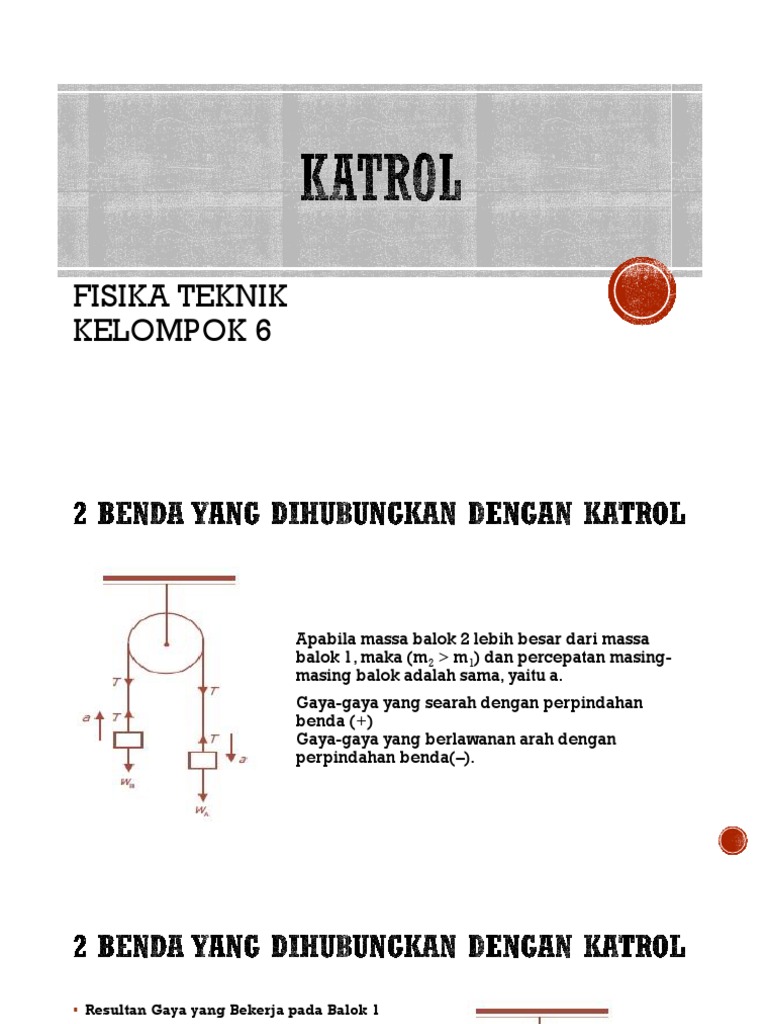 Rumus Percepatan dan Tegangan Katrol | PDF