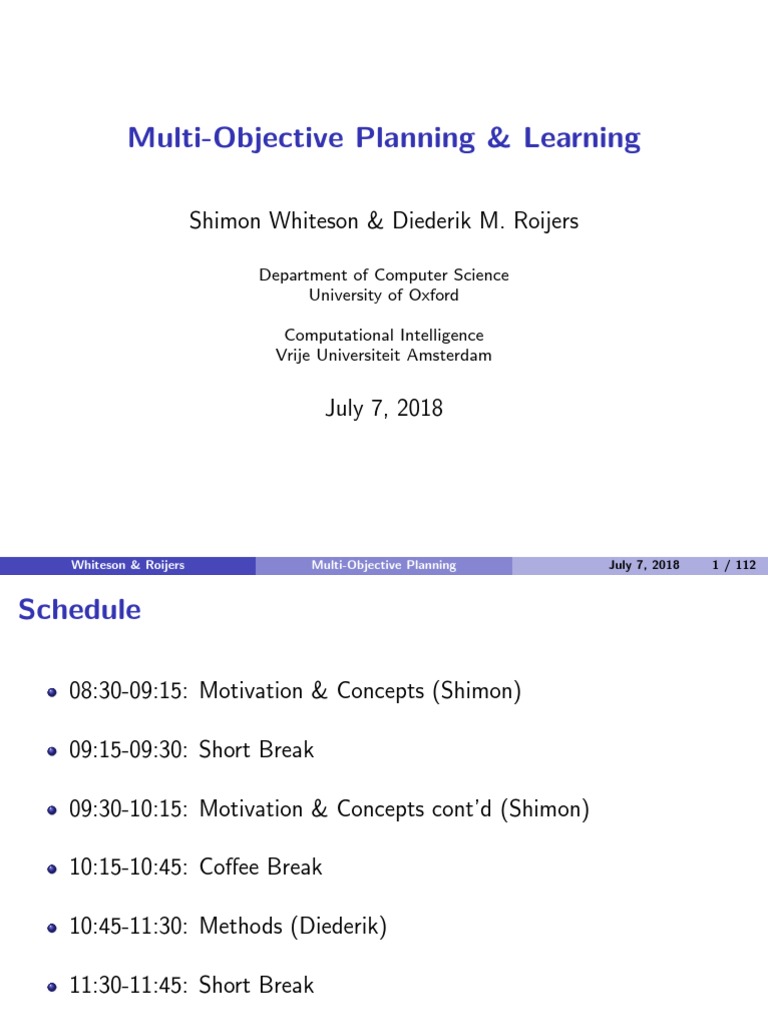 MORL (Multiple Objective Reinforcement Learning) | PDF | Mathematical Analysis | Mathematical ...