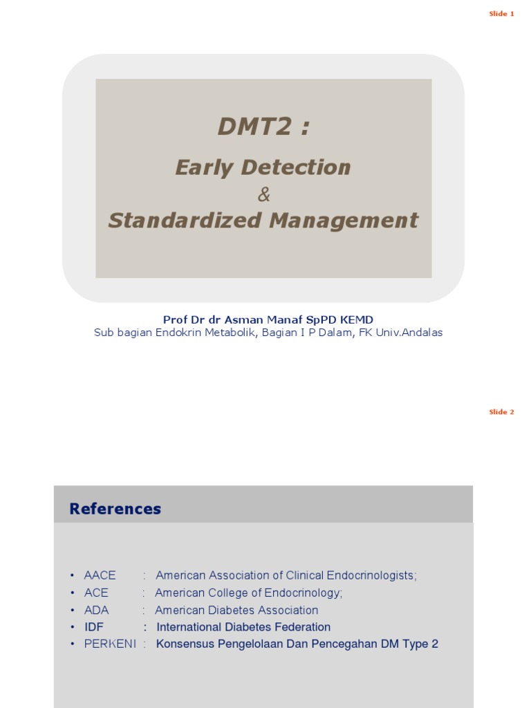 Early - Detection - and - Management DMT2 | PDF | Prediabetes ...