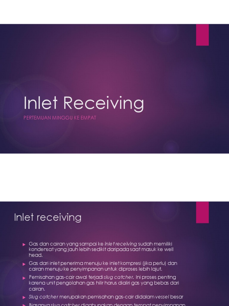 Inlet Receving | PDF